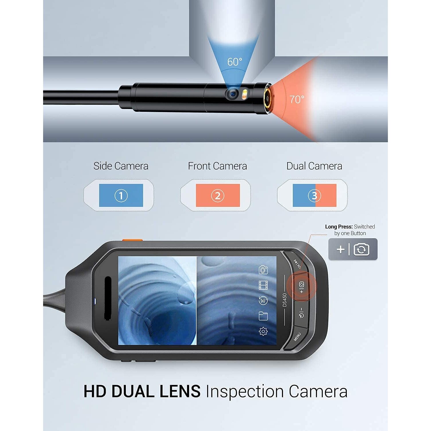 Camera Endoscop, 3m, 5MP, 6 LED, electrica, 32GB, negru - eMAG.ro