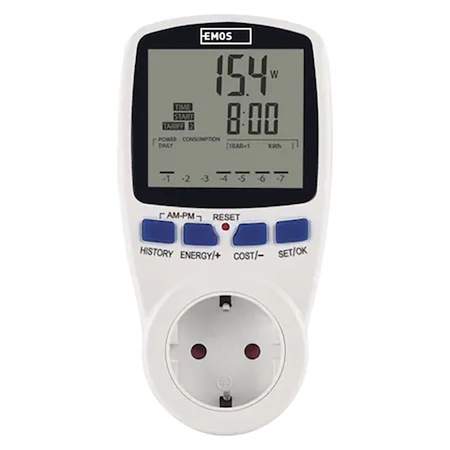 Priza cu Contor Afisaj Digital de Energie wattmetru,220-240V, 50-60Hz ...