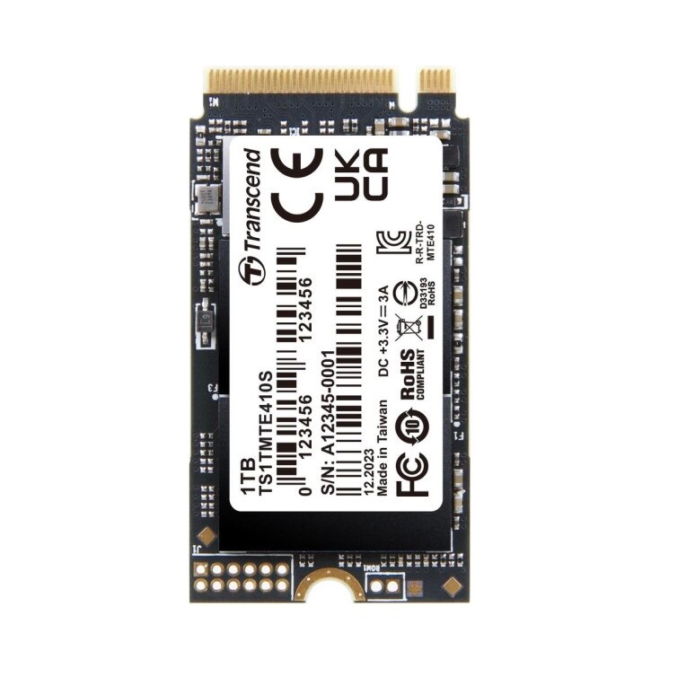 Solid-State Drive (SSD) Transcend 1TB, M.2 2242, PCIe Gen4x4, NVMe, 3D TLC, DRAM-less ...