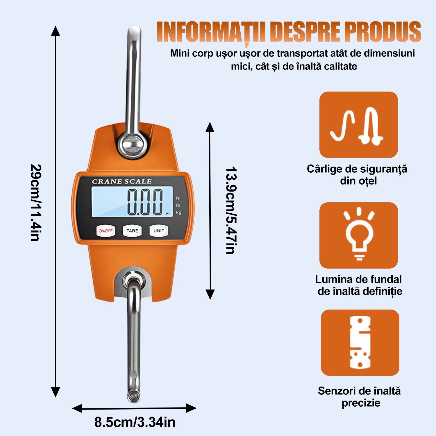 Електронна ръчна везна, Xinxu, с кука, преносима, максимум 300 кг ...