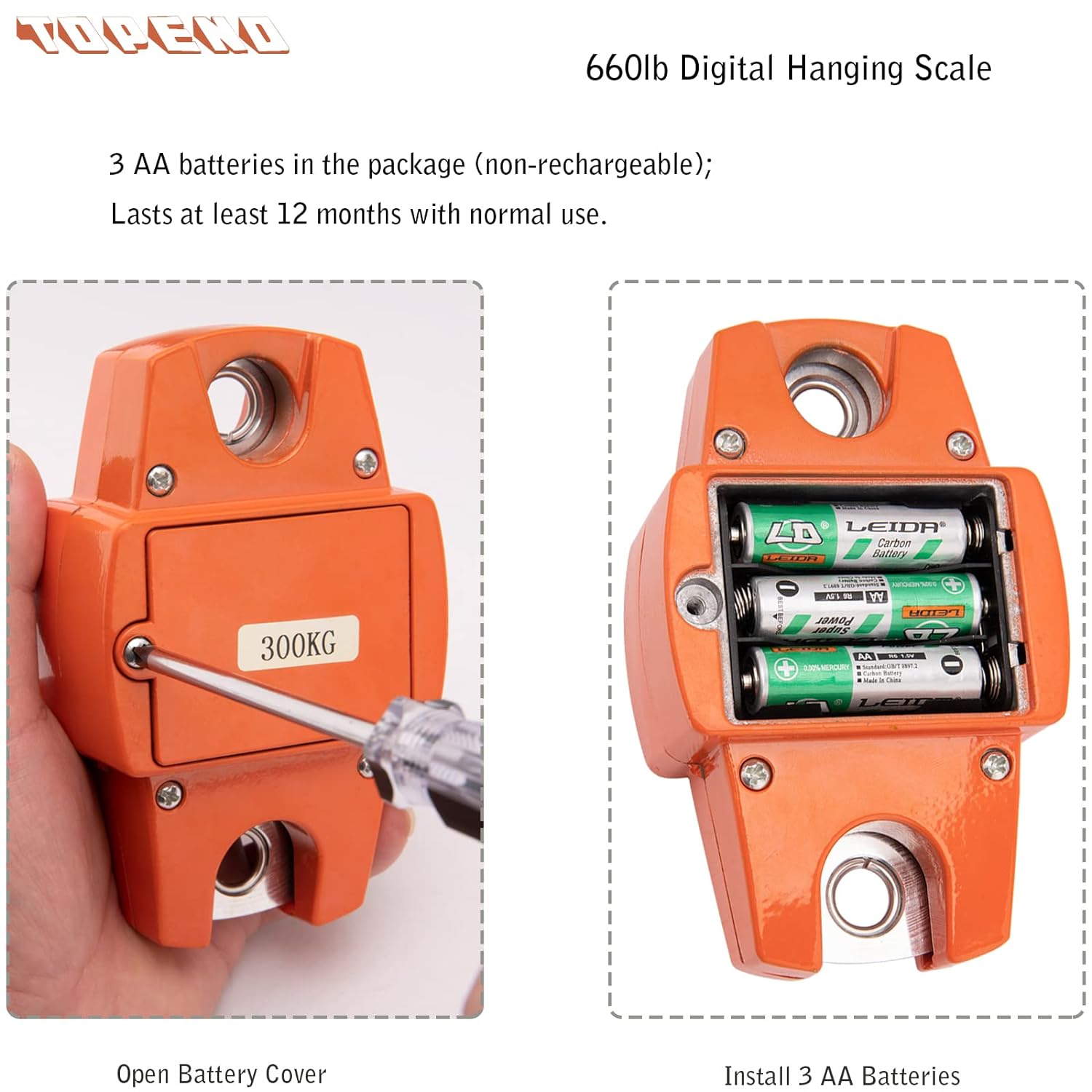 Cantar electronic de Mana, Xinxu, cu carlig, Portabil, Maxim 300 kg ...