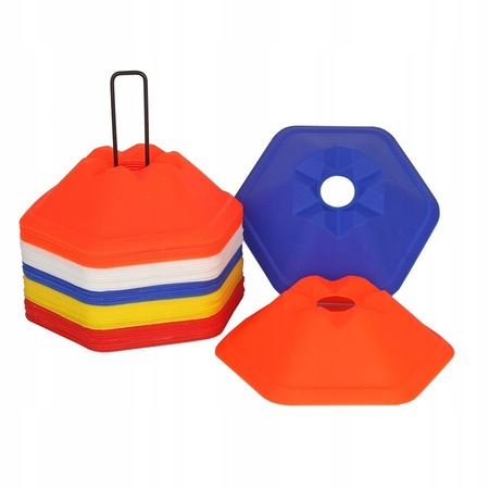 Set 40 jaloane antrenament, Sporty, Plastic, Multicolor - eMAG.ro