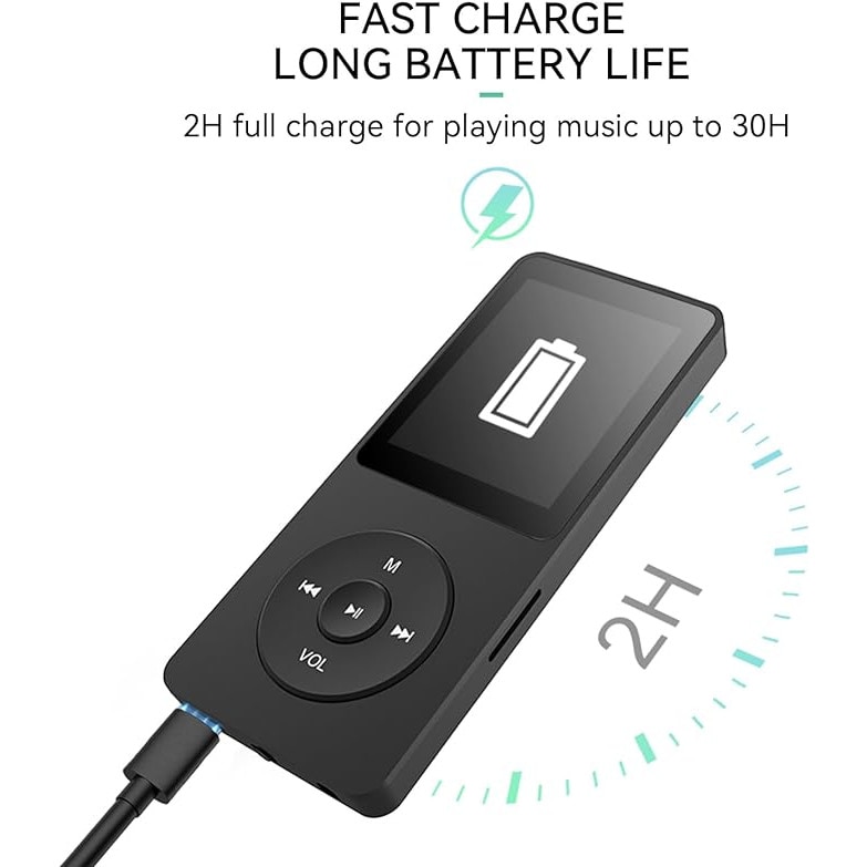 Player MP3, 32 GB, Bluetooth 4.0, Ecran de 1.8 inchi, Negru - eMAG.ro