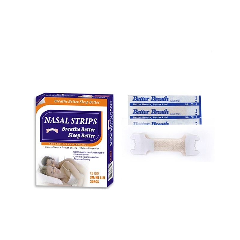 Plasturi nazali pentru usurarea respiratiei, 30 buc, Transparent - eMAG.ro