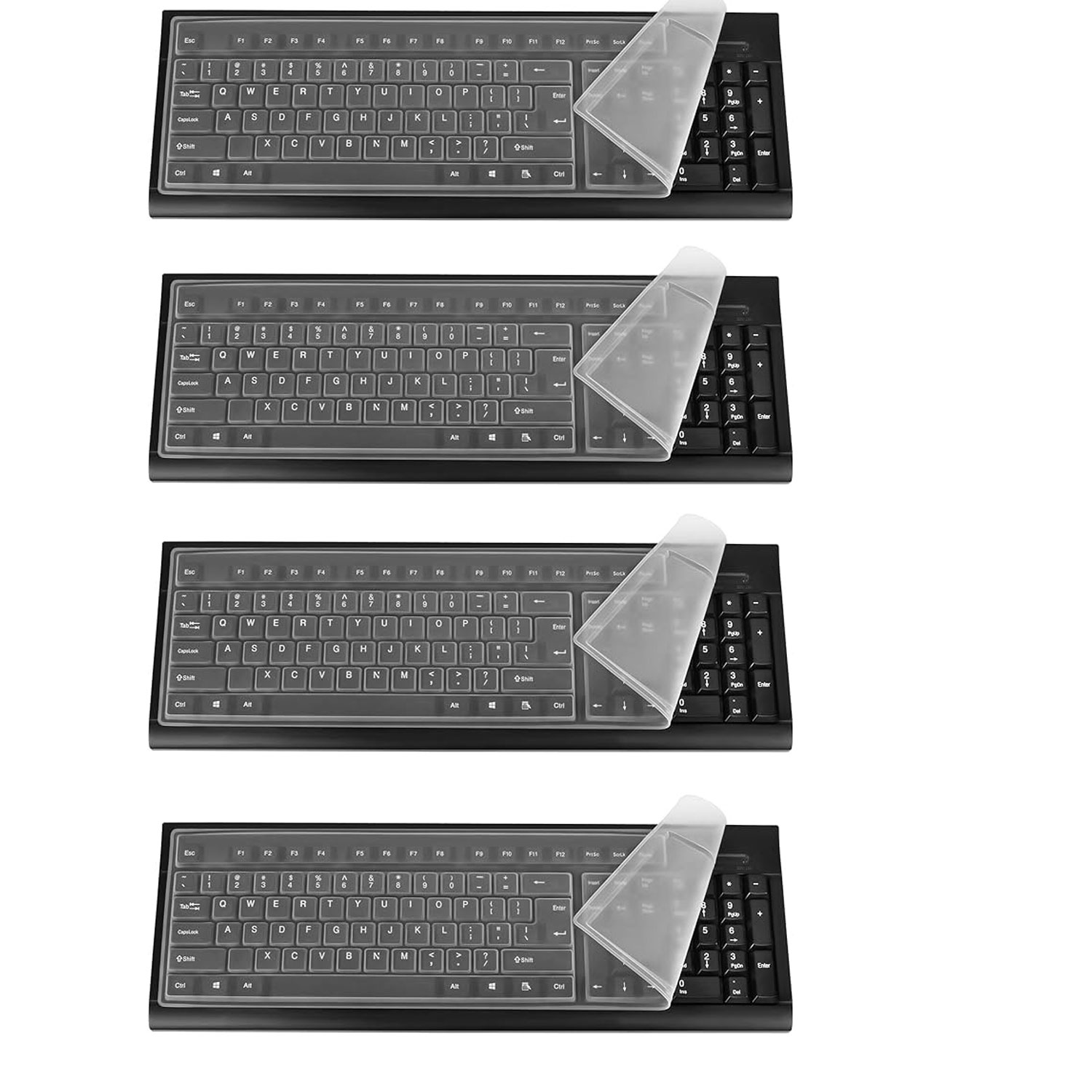 Set 4 Folie de protectie pentru tastatura de desktop, JENUOS®, din ...