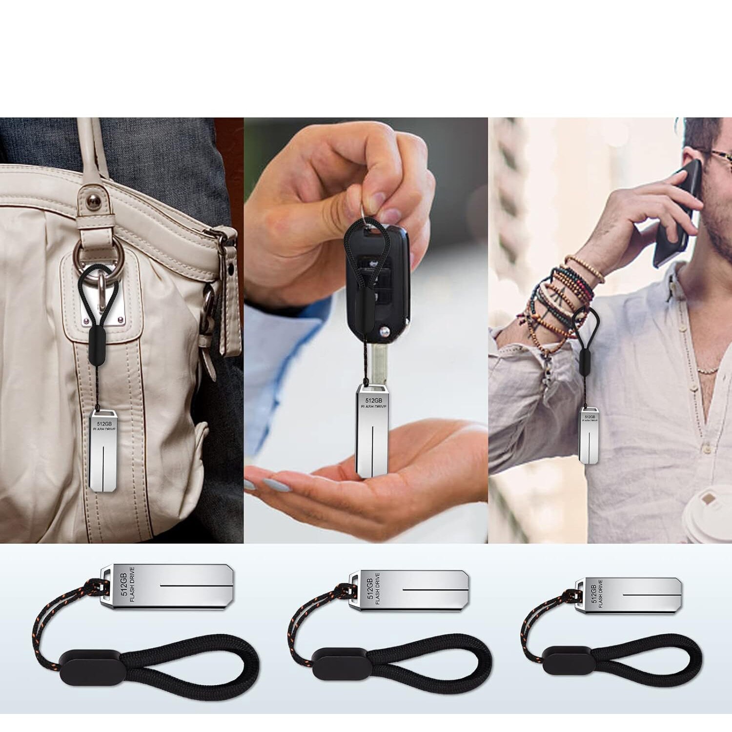Set de 3 stick-uri USB, 512 gb, waterproof - eMAG.ro