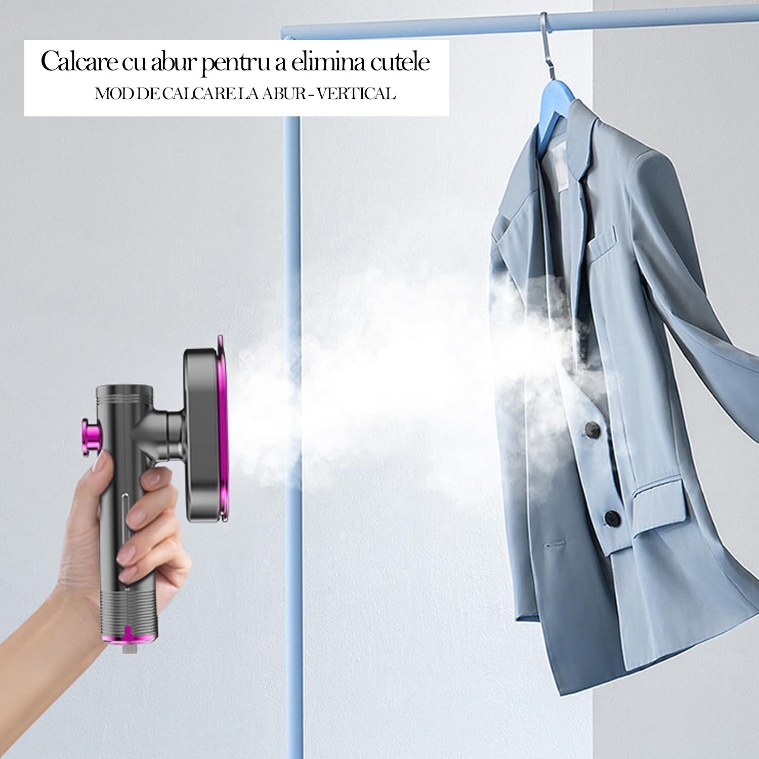 Aparat de Calcat cu Abur Portabil, 60ml, 26W, Incalzire Rapida in 20 ...