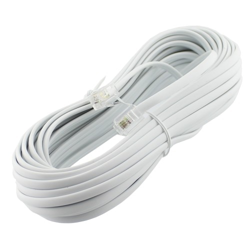 Cablu telefon, alb, lungime 15m, L103340 - eMAG.ro