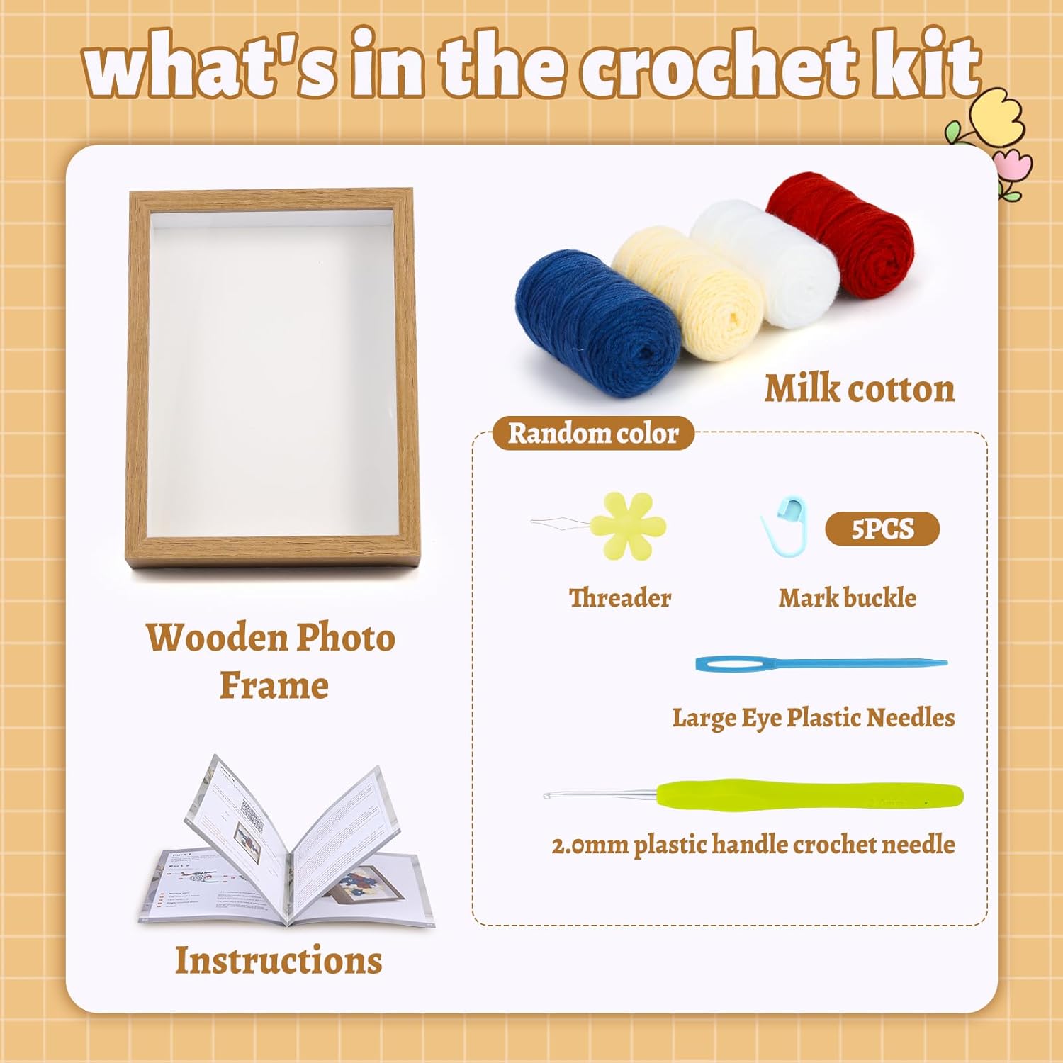 Kit de crosetat pentru incepatori, WALALLA, Multicolor - eMAG.ro