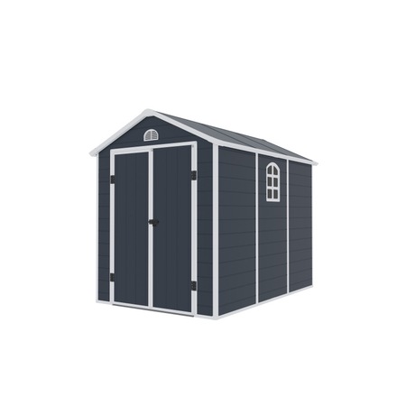 Qdecor PVC kerti fészer 190X280X226 cm, Sötétszürke - eMAG.hu