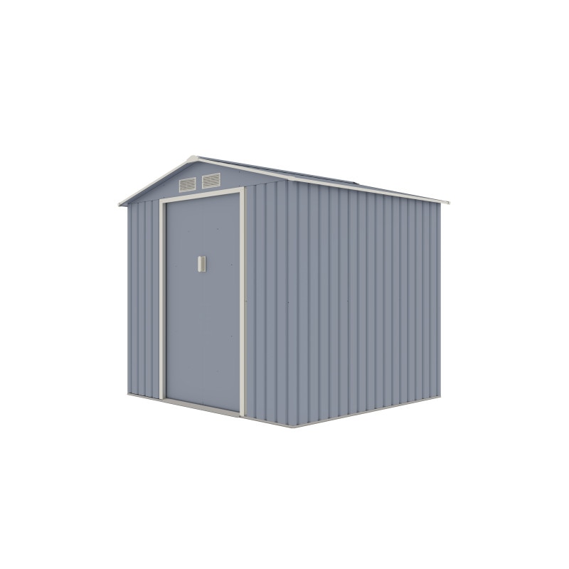 Qdecor fém kerti fészer 213x195x195 cm, világosszürke - eMAG.hu