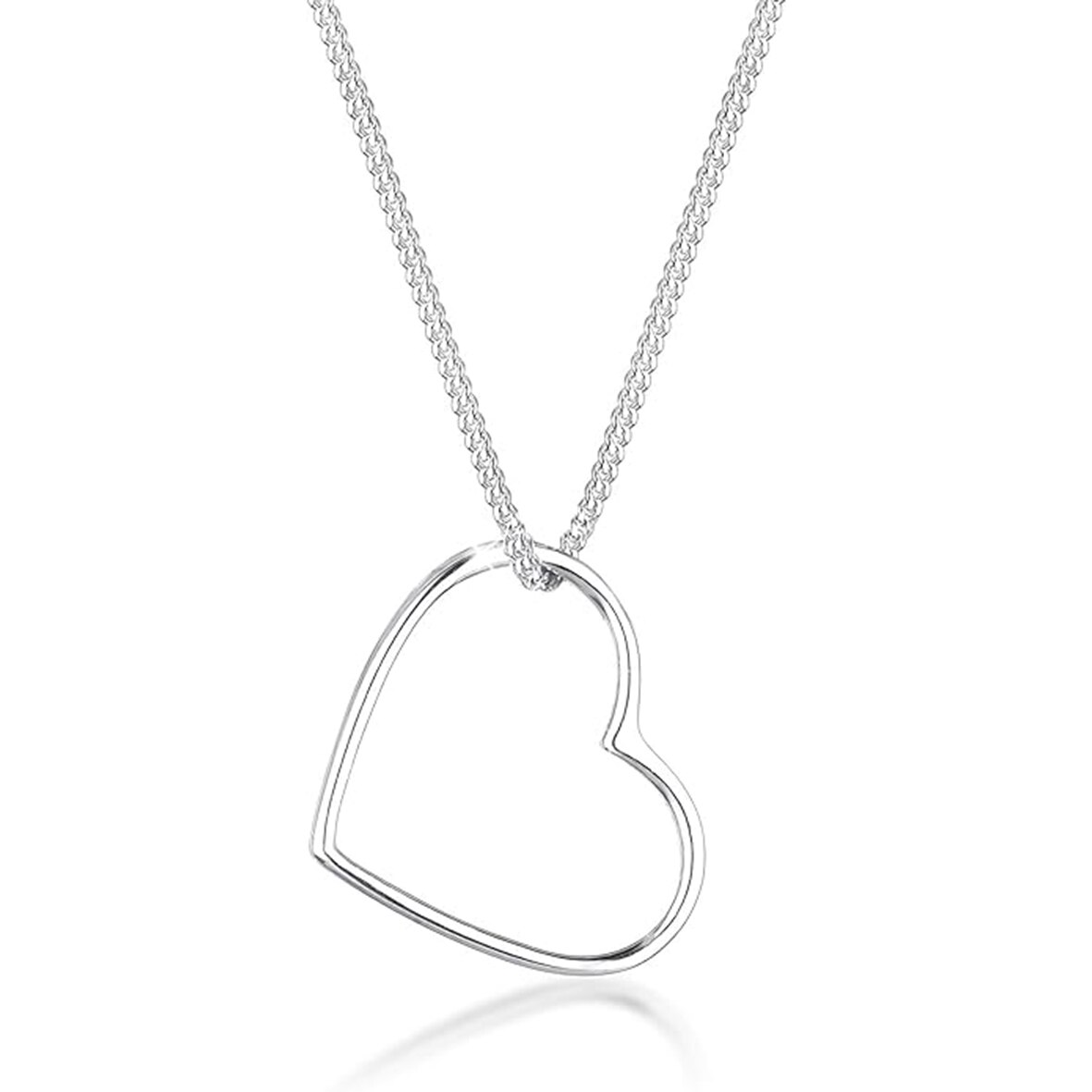 Colier Argint 925, JOYSTOS, Lant reglabil 40-44 cm, Pandant Inima ...