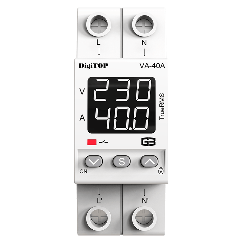 Releu de protectie tensiune monofazat DigiTOP VA-40A G3W - eMAG.ro