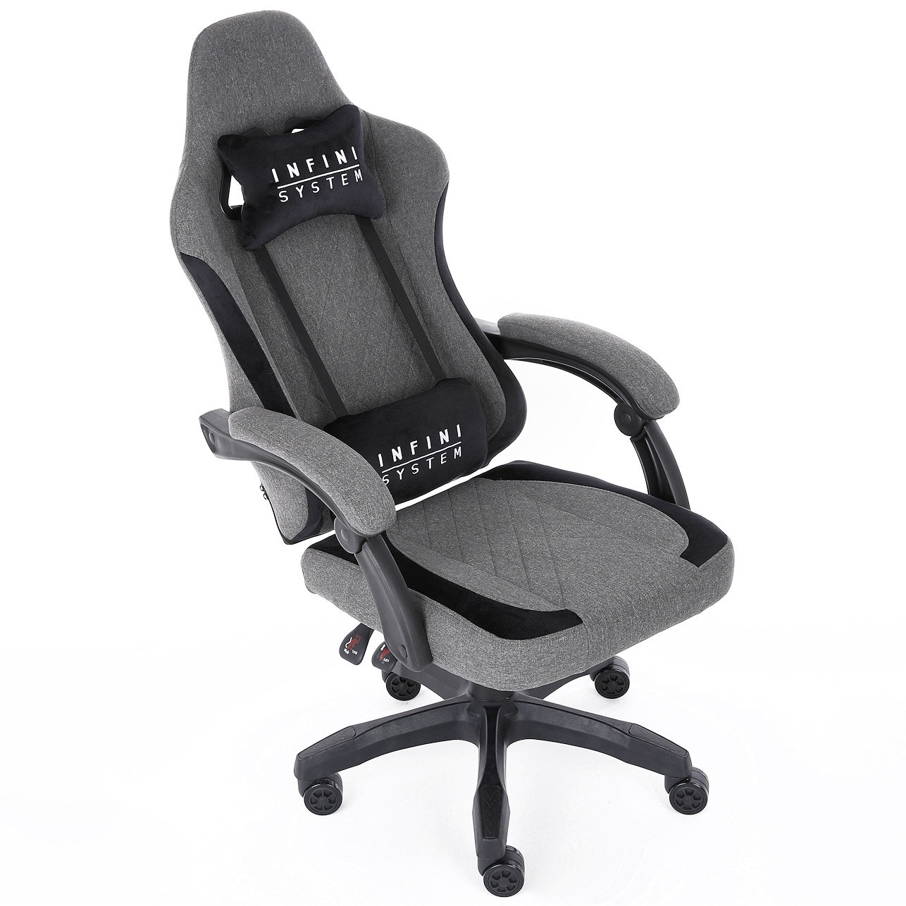 Scaun Gaming, Infini System, Zenga, textil, gri - eMAG.ro