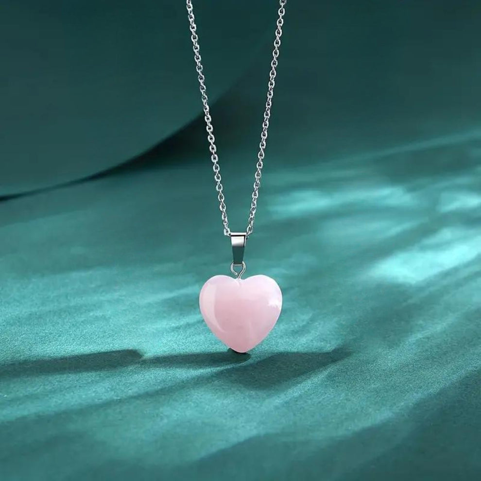 Set Colier din Argint 925 si piatra de Quart, cutie cadou personalizata ...