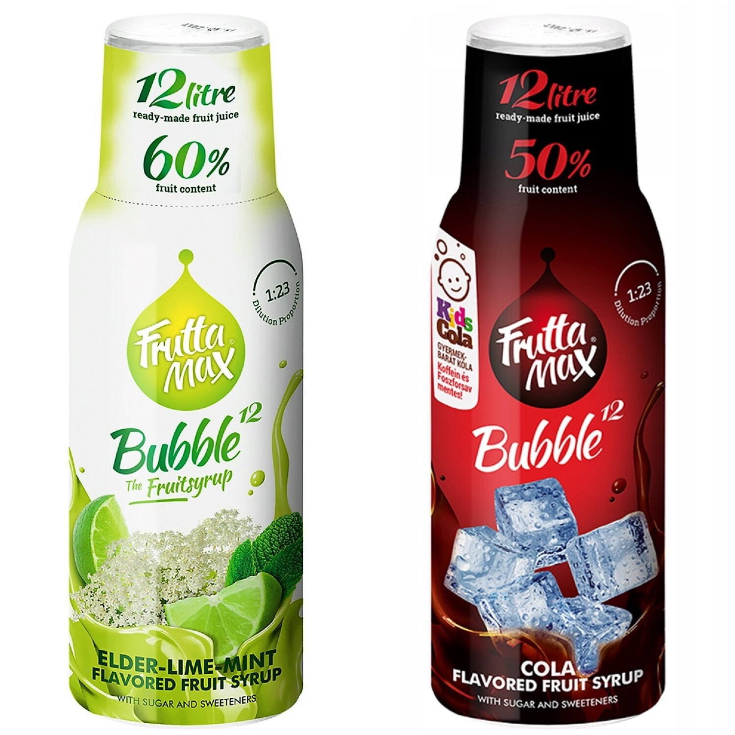 FruttaMax szirup, vízkoncentrátumok Lime Menta Cukormentes + Kóla 500ml ...