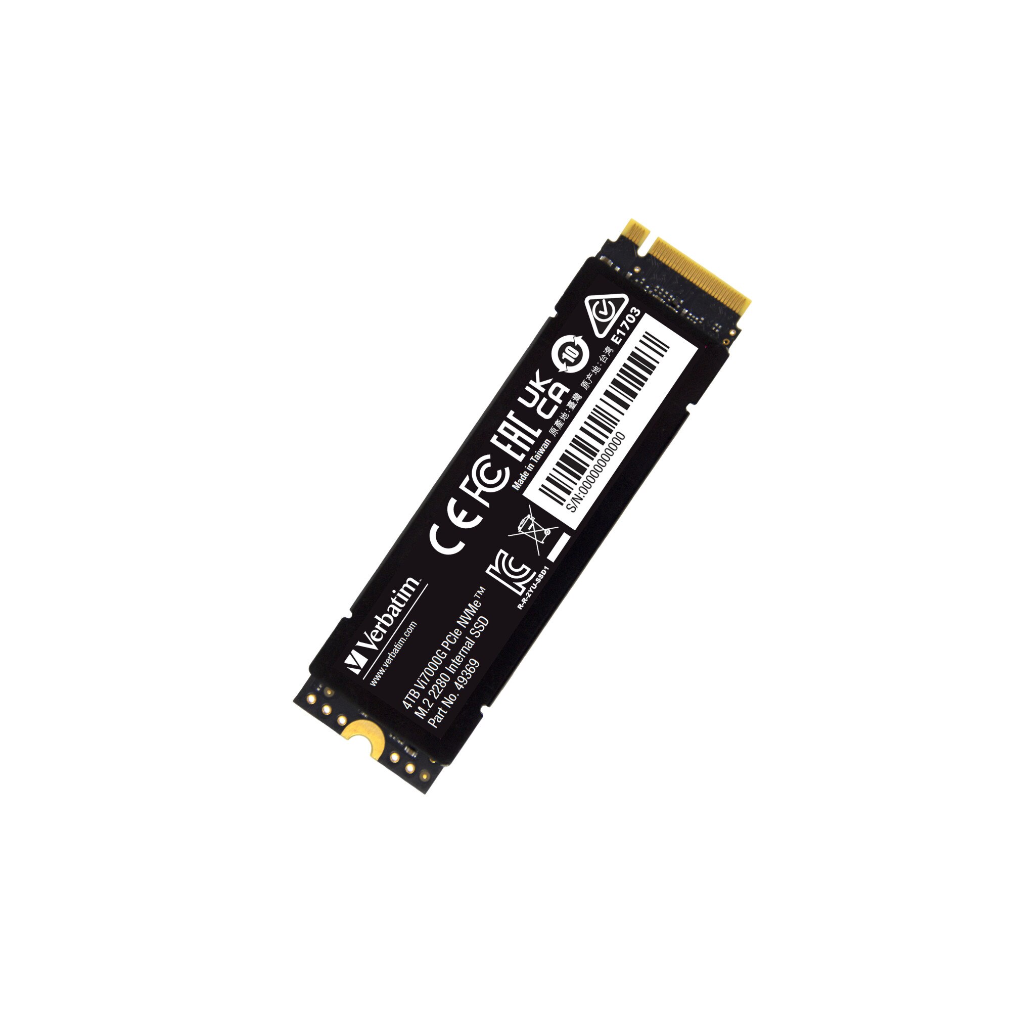 Solid State Drive (SSD) Verbatim Vi7000G, 4TB, PCIe Gen.4 NVMe, M.2 - eMAG.bg