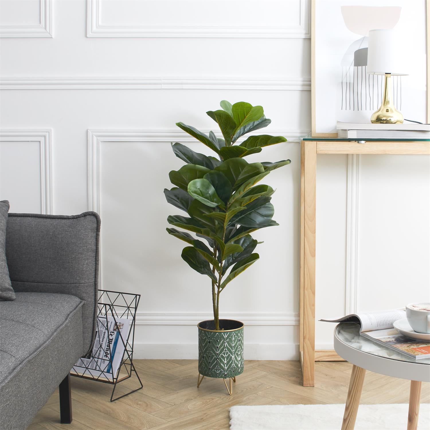 Ficus artificial in ghiveci, H.98 cm - eMAG.ro