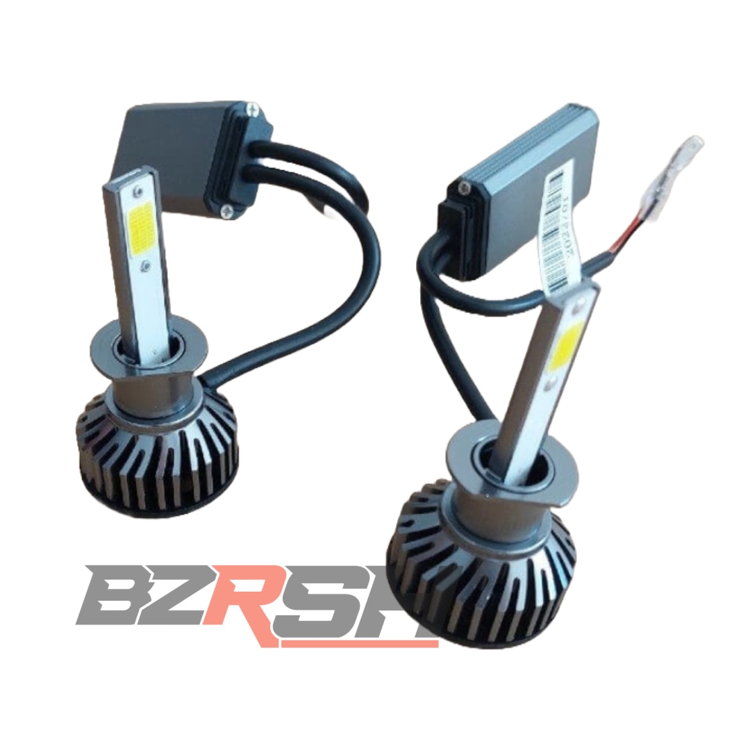 Set 2 becuri auto LED H1 F2 COB, 100W, BZRSH, lumina alb-rece, 12.000 ...