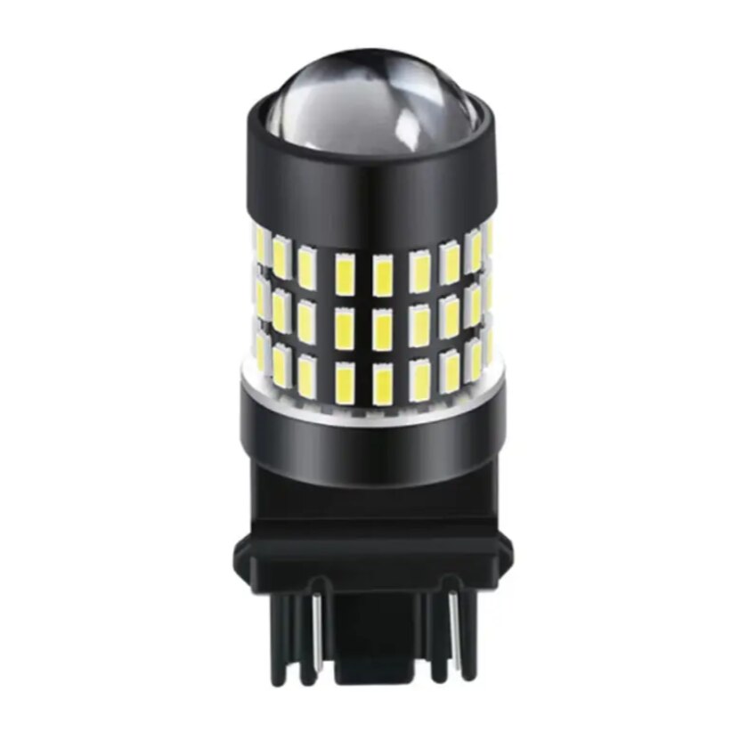 Set 2 becuri auto LED, T 20, BZRSH, W21W/5W, 58 LED SMD cu lupa, 12V ...