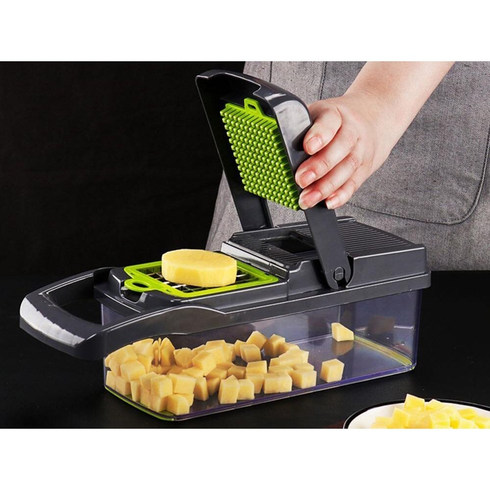 Razatoare Multifunctionala 14 Accesorii, Tocator Legume si Fructe, Lame ...