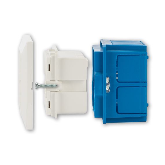 Priza Dubla Modulara Pentru Doza de 3 Module, Ingropata Schuko Euro si ...