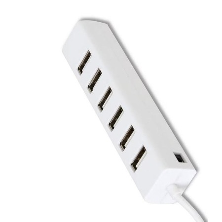 Адаптер Hub USB 2.0 Hub Evolium със 7 порта, бял - eMAG.bg