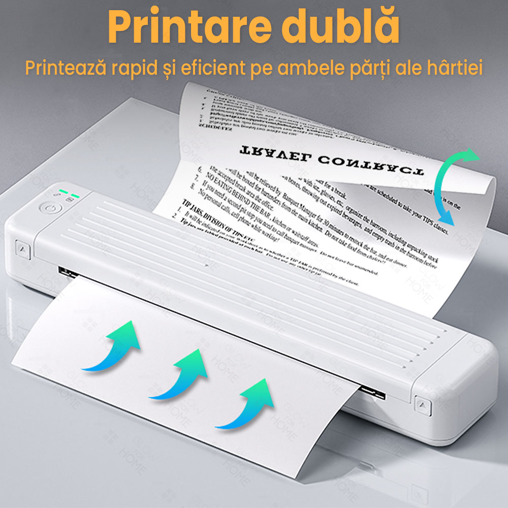 Imprimanta termica portabila A4, GlowforHome, fara fir, fara tus, A4 ...