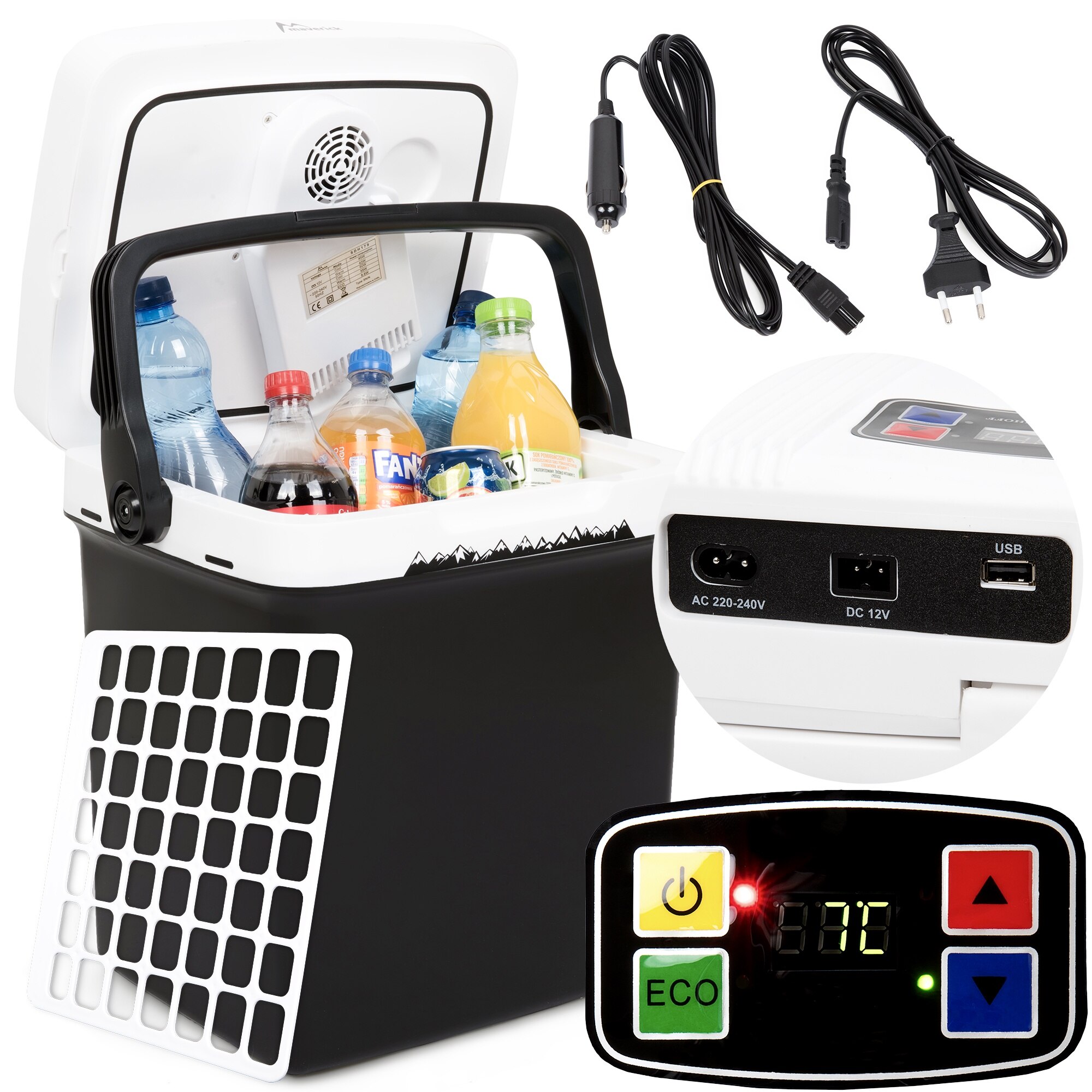 Lada frigorifica electrica auto, pentru Camping / Calatorii, 220 / 12V ...