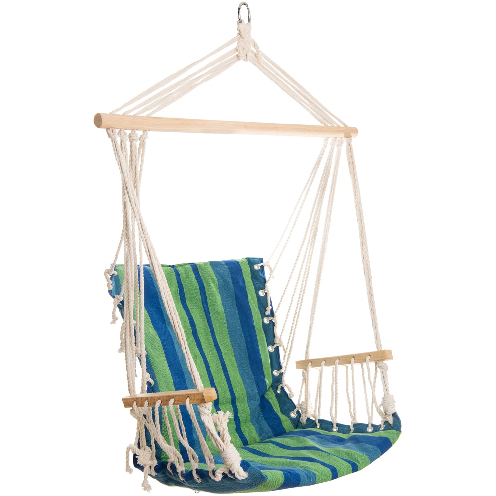 Hamac Tip Scaun Suspendat, Pentru o Persoana, cu Bara de Lemn, Material ...