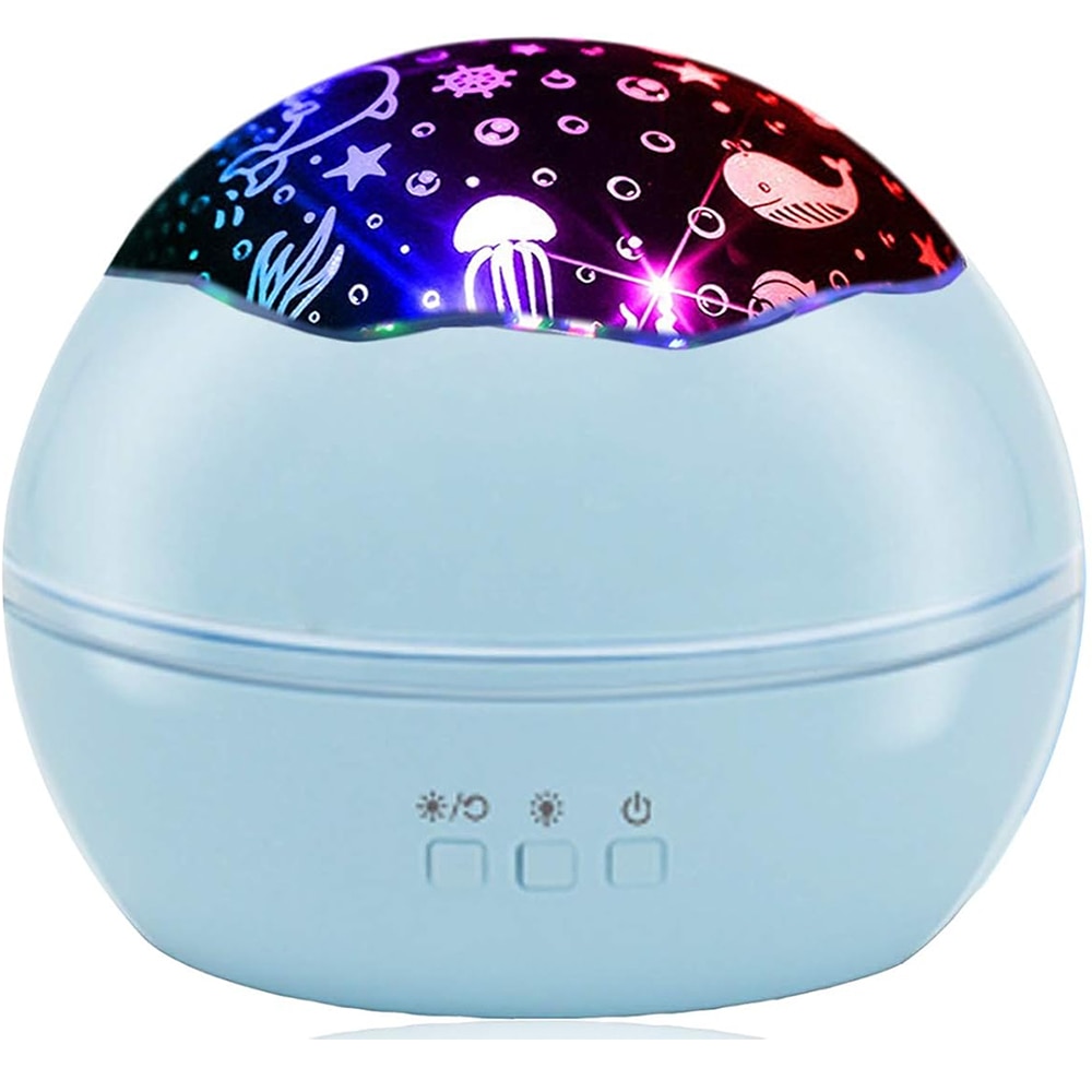 Lampa de veghe portabila pentru copii, cu proiector, 8 culori, lumina ...