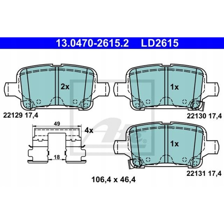 Комплект накладки, ATE, 13.0470-2615.2 - eMAG.bg