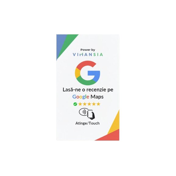 Card NFC pentru recenzii Google alb - eMAG.ro