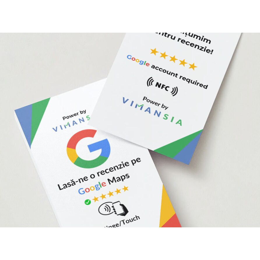 Card NFC pentru recenzii Google alb - eMAG.ro