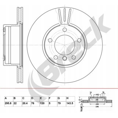 Set 2 discuri frana, Breck, BR 375 VA100 - eMAG.ro