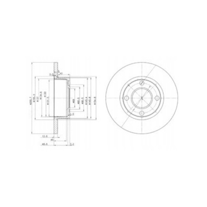 Set 2 discuri frana, Delphi, BG2752 - eMAG.ro