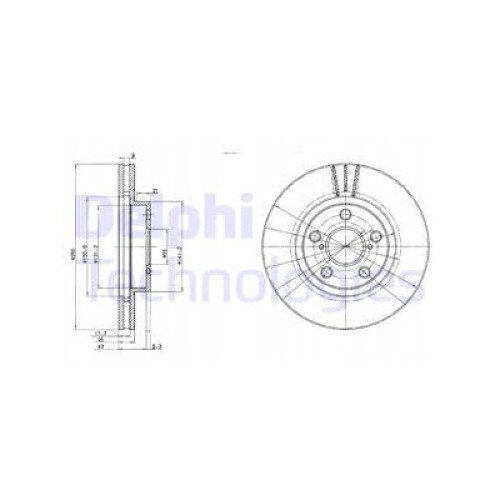 Set 2 discuri frana, Delphi, BG3347 - eMAG.ro