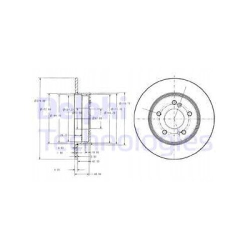 Set 2 discuri frana, Delphi, BG3326C - eMAG.ro