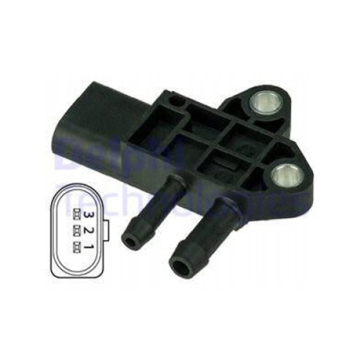 Сензор за налягане на изгорелите газове DPS00002, Delphi, черен - eMAG.bg