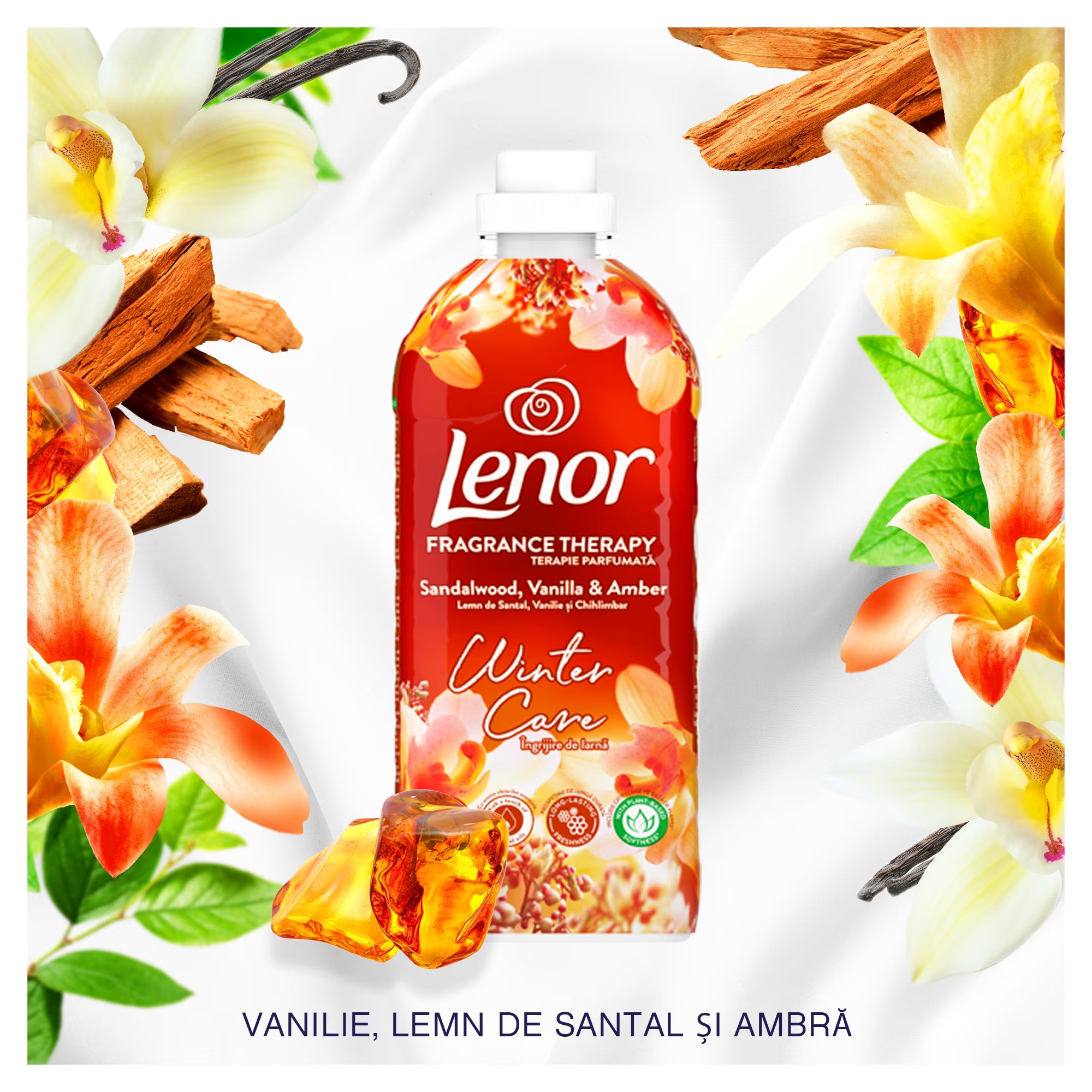 Balsam de rufe Lenor Sandalwood, Vanilla & Amber, prospetime de lunga ...