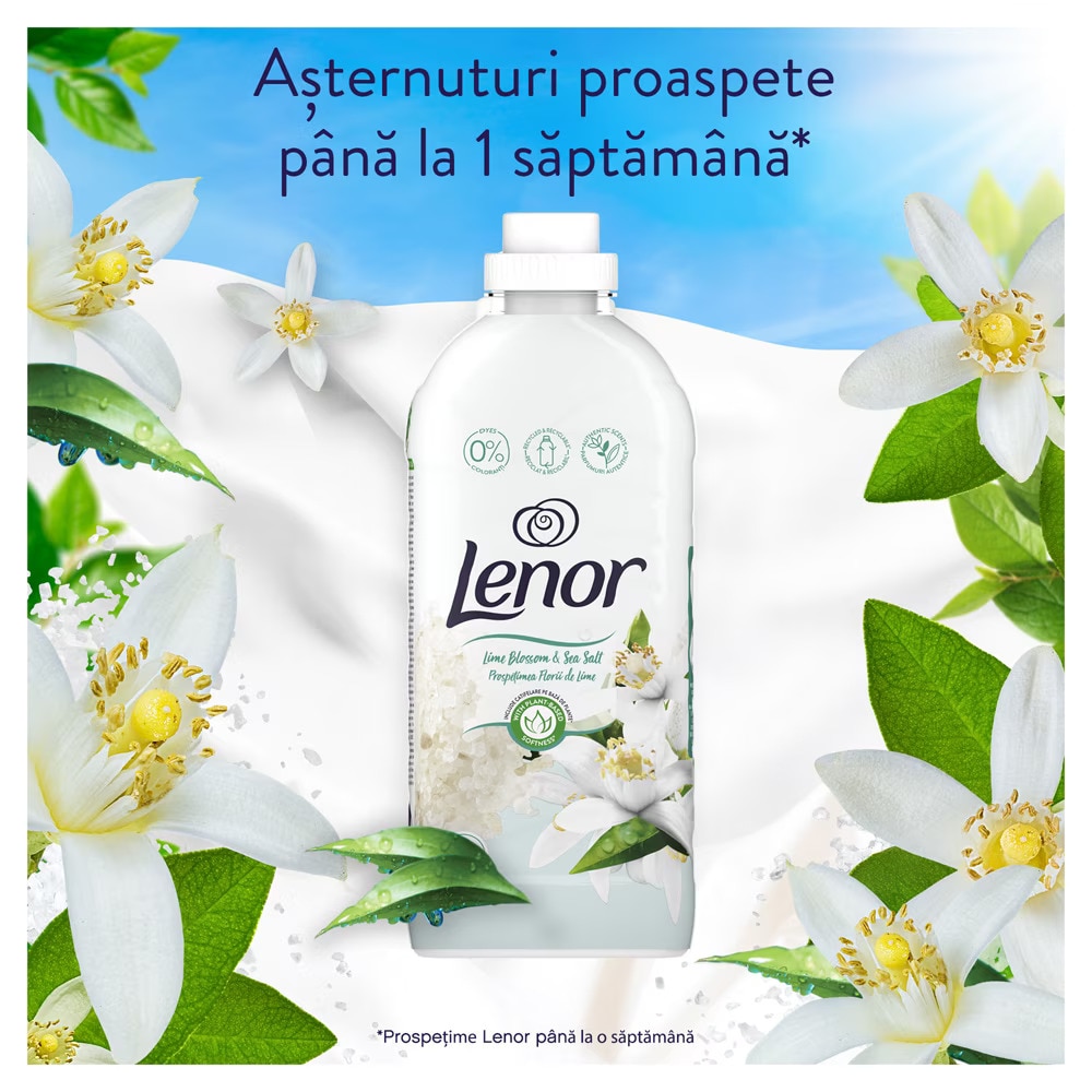 Balsam de rufe Lenor Lime Blossom Sea Salt, prospetime de lunga durata ...