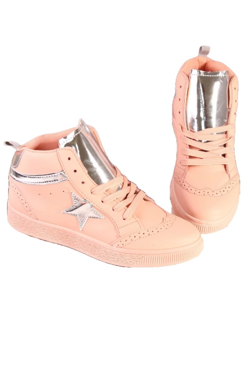 Tenisi dama, WildFashion, 187234, Piele ecologica, Roz, 40 EU - eMAG.ro