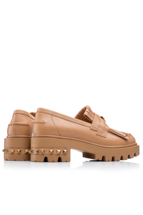 Pantofi Musette, BEE 883, Piele, nude - eMAG.ro