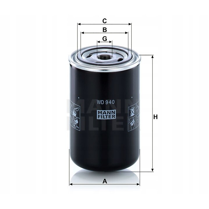 Filtru ulei, MANN-FILTER, Cod WD 940 - eMAG.ro