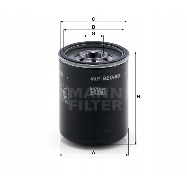Filtru de ulei, Mann Filter, WP 920/80 - eMAG.ro