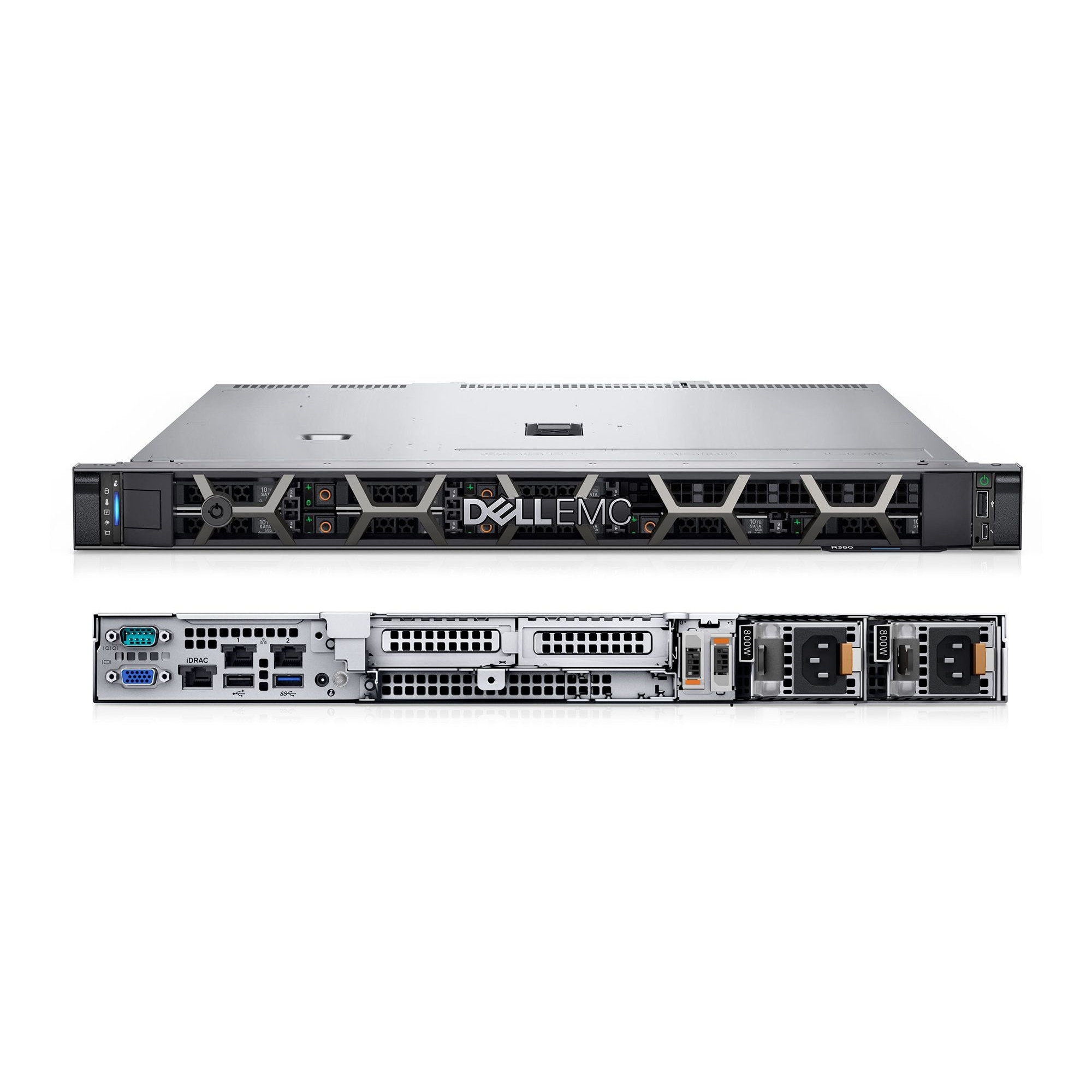 Server DELL PowerEdge R350, Rack 1U, Intel Xeon E-2378 8 C / 16 T, 2.60 ...
