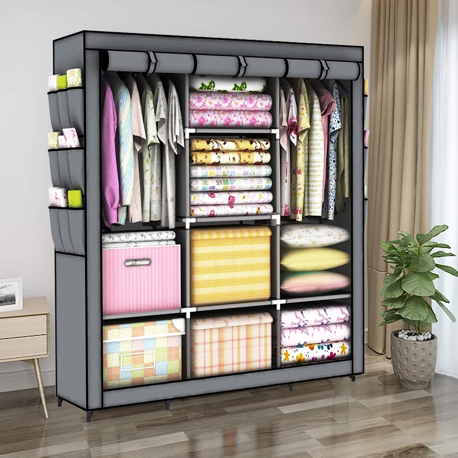 Dulap Textil Pentru Haine si Incaltaminte Sternhoff, cu 8 Rafturi si ...