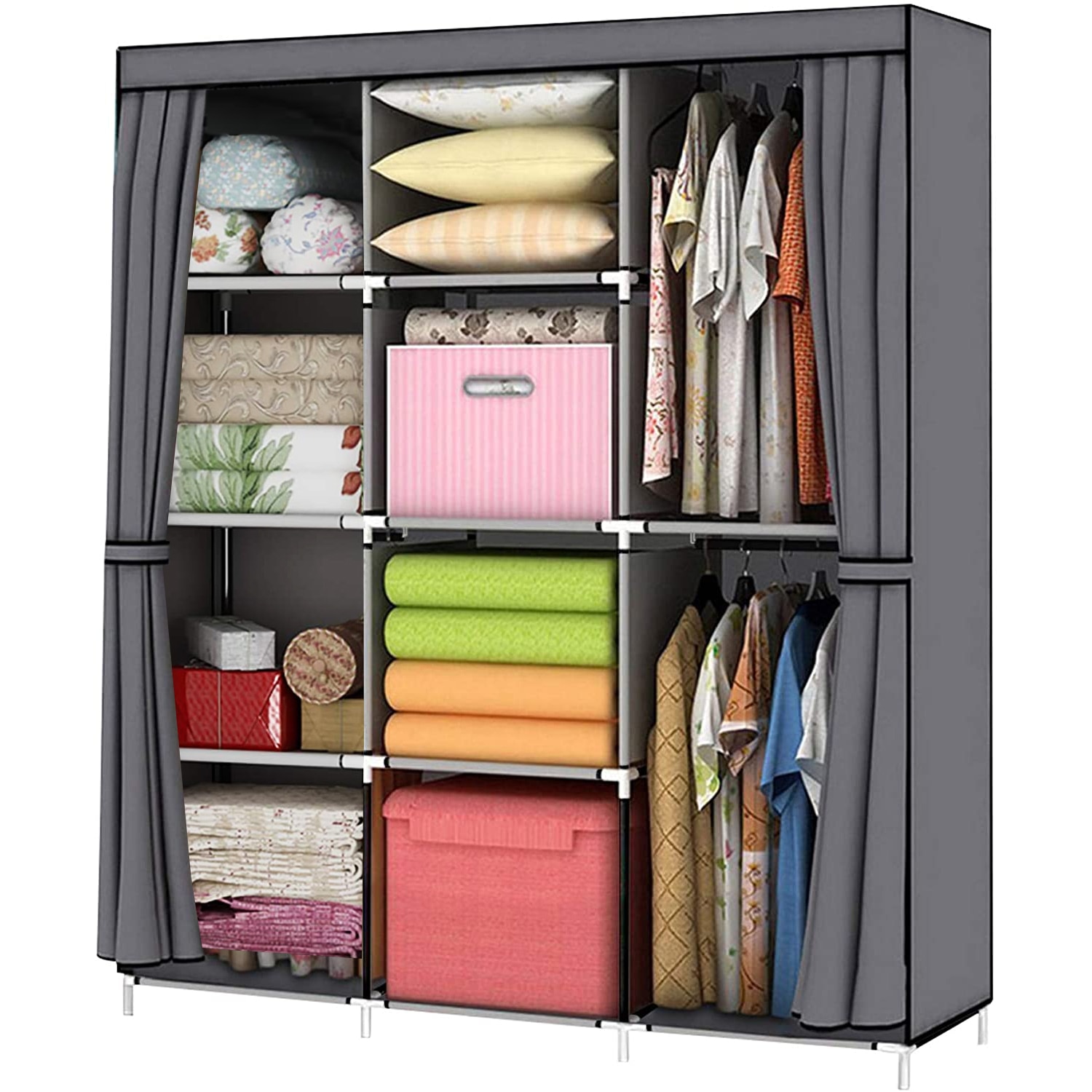 Dulap Textil Pentru Haine si Incaltaminte Sternhoff, cu 8 Rafturi si ...