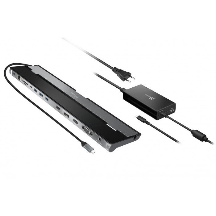 Hub, j5 Create, Aluminiu, 3840 x 2160 px, 100 W, 20V, 10 Mbti/s, 300 g ...