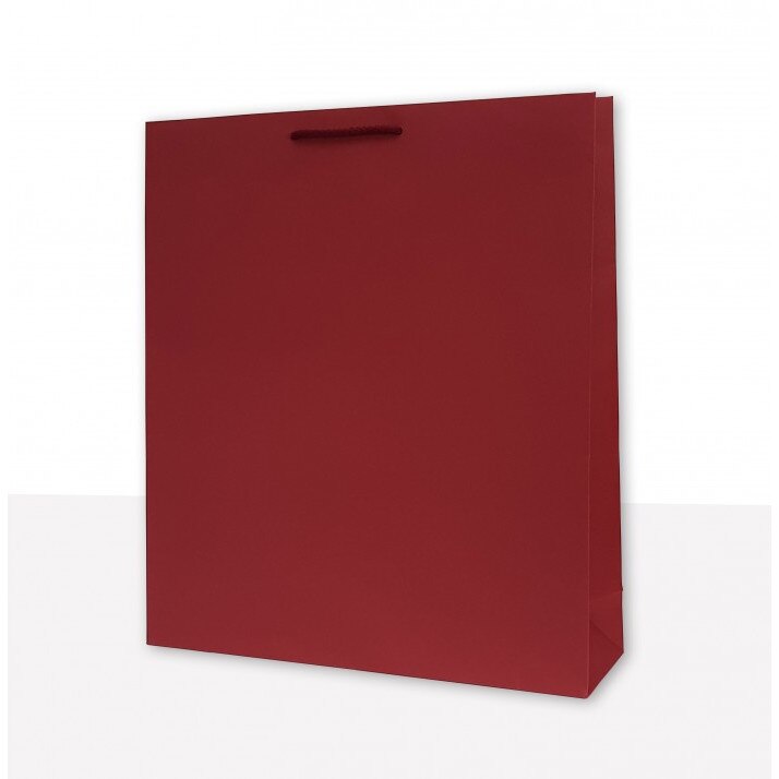 Set 10 pungi de cadou, Mer Plus, Hartie, Visiniu - eMAG.ro